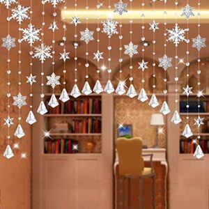 Snowflake Beaded Curtain Crystal Room Divider for Souvenirs Wedding Decor Shopwindow,9 (Size : 240 * 120CM)