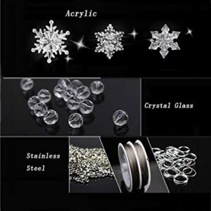 Snowflake Beaded Curtain Crystal Room Divider for Souvenirs Wedding Decor Shopwindow,9 (Size : 240 * 120CM)