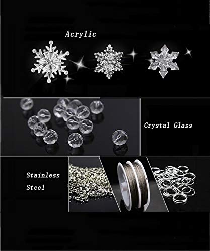 Snowflake Beaded Curtain Crystal Room Divider for Souvenirs Wedding Decor Shopwindow,9 (Size : 240 * 120CM)