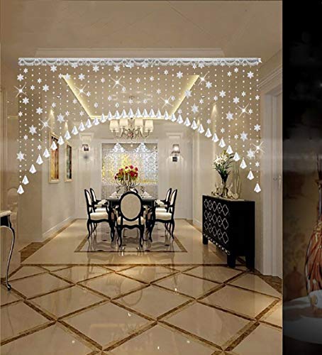 Snowflake Beaded Curtain Crystal Room Divider for Souvenirs Wedding Decor Shopwindow,9 (Size : 240 * 120CM)