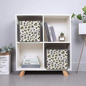 Skull Pattern Collapsible Storage Bins Basics Folding Fabric Storage Cubes Organizer Boxes with Handles