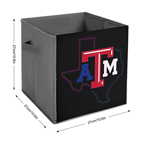 Texas ATM Map Collapsible Storage Bins Basics Folding Fabric Storage Cubes Organizer Boxes with Handles