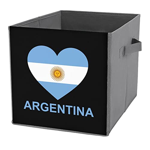 Love Argentina Collapsible Storage Bins Basics Folding Fabric Storage Cubes Organizer Boxes with Handles