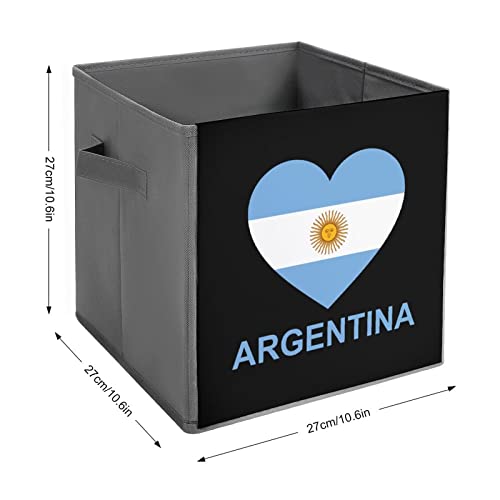 Love Argentina Collapsible Storage Bins Basics Folding Fabric Storage Cubes Organizer Boxes with Handles