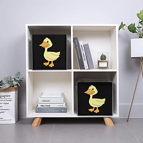 Yellow Duck Collapsible Storage Bins Basics Folding Fabric Storage Cubes Organizer Boxes with Handles