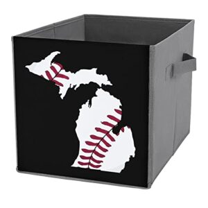 mochigan map baseball collapsible storage bins basics folding fabric storage cubes organizer boxes with handles