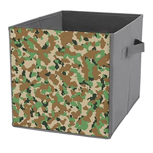 Camouflage Collapsible Storage Bins Basics Folding Fabric Storage Cubes Organizer Boxes with Handles