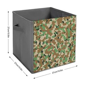 Camouflage Collapsible Storage Bins Basics Folding Fabric Storage Cubes Organizer Boxes with Handles