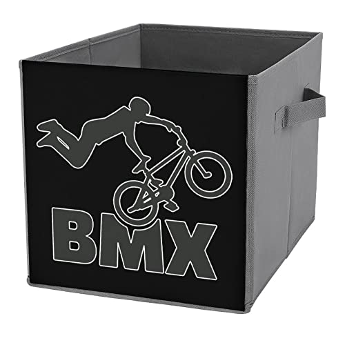 BMX Bike Collapsible Storage Bins Basics Folding Fabric Storage Cubes Organizer Boxes with Handles