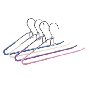 zerodeko 4pcs coat hanger metalskirt hangers pants clothes hangers multi-layer drying hanger metal hanger multi-functional pants rack skidproof clothes hanger non-slip home pants dipping