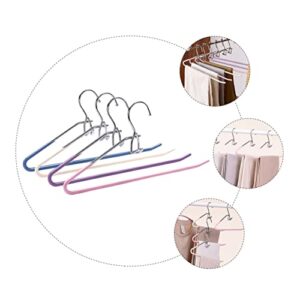 Zerodeko 4pcs Coat Hanger metalskirt Hangers Pants Clothes Hangers Multi-Layer Drying Hanger Metal Hanger Multi-Functional Pants Rack Skidproof Clothes Hanger Non-Slip Home Pants Dipping