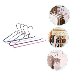 Zerodeko 4pcs Coat Hanger metalskirt Hangers Pants Clothes Hangers Multi-Layer Drying Hanger Metal Hanger Multi-Functional Pants Rack Skidproof Clothes Hanger Non-Slip Home Pants Dipping