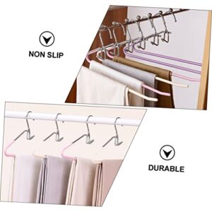 Zerodeko 4pcs Coat Hanger metalskirt Hangers Pants Clothes Hangers Multi-Layer Drying Hanger Metal Hanger Multi-Functional Pants Rack Skidproof Clothes Hanger Non-Slip Home Pants Dipping