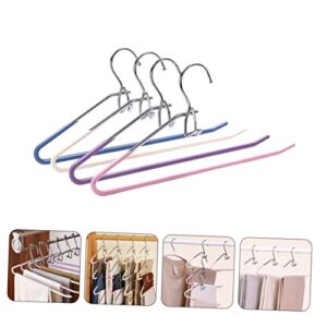 Zerodeko 4pcs Coat Hanger metalskirt Hangers Pants Clothes Hangers Multi-Layer Drying Hanger Metal Hanger Multi-Functional Pants Rack Skidproof Clothes Hanger Non-Slip Home Pants Dipping