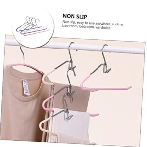 Zerodeko 4pcs Coat Hanger metalskirt Hangers Pants Clothes Hangers Multi-Layer Drying Hanger Metal Hanger Multi-Functional Pants Rack Skidproof Clothes Hanger Non-Slip Home Pants Dipping