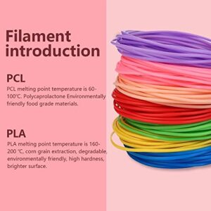 KXDFDC 20 PCS/Pack 50M 3D Pen Filaments PLA PCL 1.75mm Diameter 5 Meters/Roll 3D Pen Printing Materials ( Color : Gray , Size : PCL Filament )