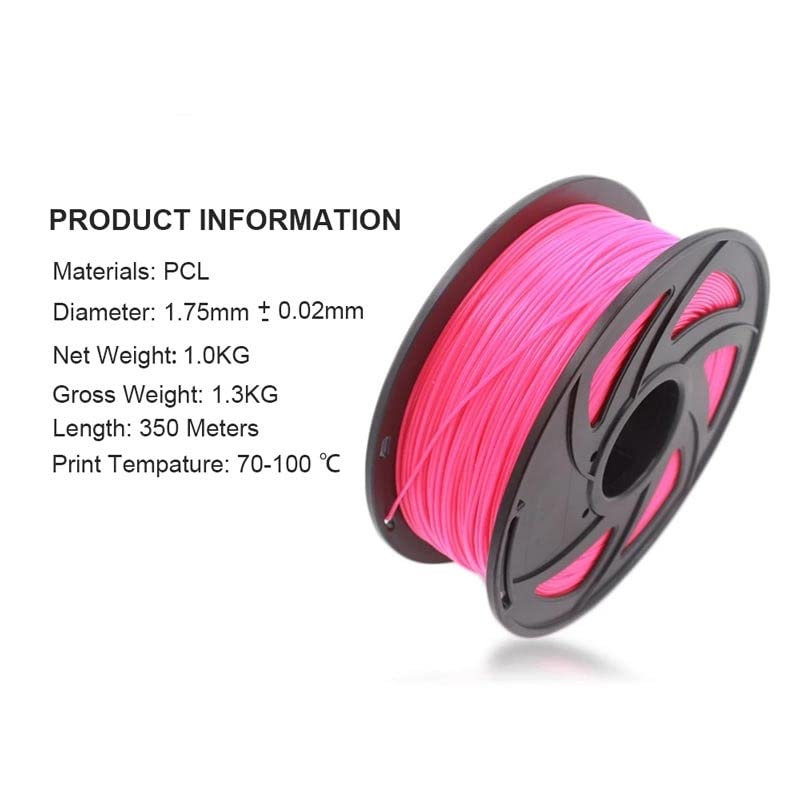 KXDFDC 350 Meters 3D Printing Materials PCL 1.75mm Diameter 3D Pen/3D Printer Filament ( Color : Gray )