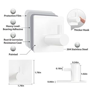 VIS'V White Adhesive Hooks -8 Pcs