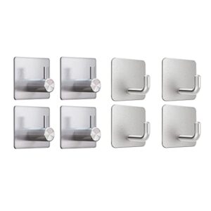 VIS'V Silver Adhesive Hooks -8 Pcs