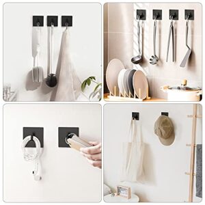 VIS'V Black Adhesive Hooks -8 Pcs