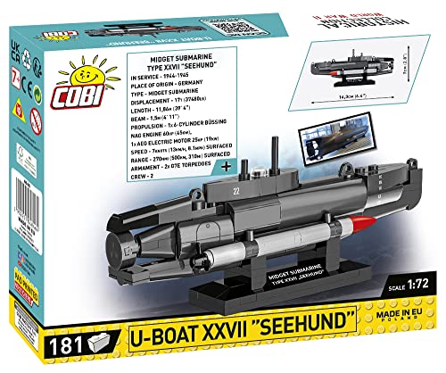 COBI Historical Collection WWII DEUTSCHES MARINEMUSEUM U-Boat XXVII SEEHUND Submarine