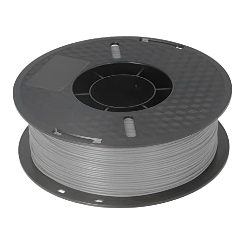 3D Printer Roll Filament, Smokeless Plastic Shell 1kg Spool 1.75mm PLA Print Filament High Accuracy for Industrial Devices(Silver)