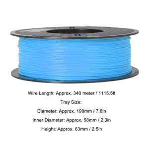 3D Printer Roll Filament, High Accuracy Consumables 1kg Spool 1.75mm PLA Print Filament for Industrial Devices(Sky Blue)