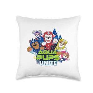 nickelodeon aqua pups unite underwater throw pillow, 16x16, multicolor