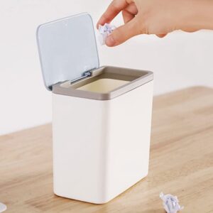 MFCHY Mini Small Waste Bin Desktop Garbage Basket Home Table Plastic Office Supplies Trash Can Dustbin Sundries Barrel Box New