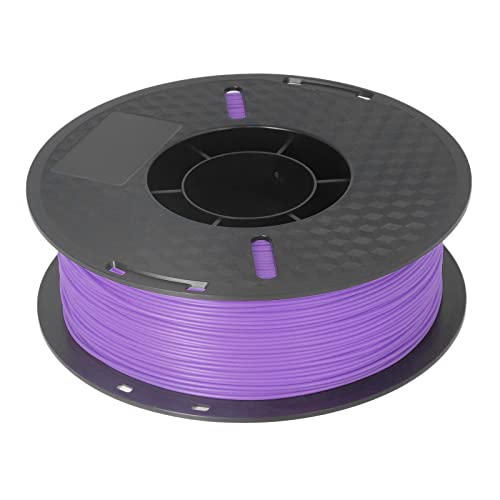 3D Printer Roll Filament, Smokeless Plastic Shell 1kg Spool 1.75mm PLA Print Filament High Accuracy for Industrial Devices(Purple)