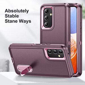 BaHaHoues for Samsung Galaxy A14 5G Case, Samsung A14 Phone Case with Built in Kickstand,Shockproof/Dustproof/Drop Proof Military Grade Protective Cover for Galaxy A14 5G (Night Purple/Baby Pink)