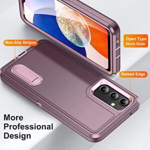 BaHaHoues for Samsung Galaxy A14 5G Case, Samsung A14 Phone Case with Built in Kickstand,Shockproof/Dustproof/Drop Proof Military Grade Protective Cover for Galaxy A14 5G (Night Purple/Baby Pink)