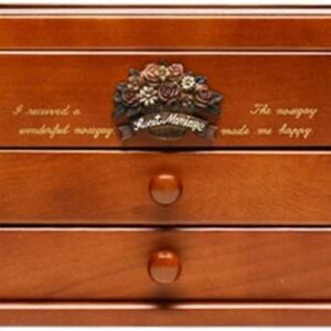 Yalych Solid Wood Jewelry Box Box 3 Layer Jewelry Display Storage Case For Earring Ring Necklace Bracelet jewellery case Jewelry Organizer