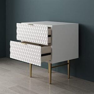 HIGOH Bedside Table Simple and Luxurious Bedside Table Bedroom Furniture Bedside Table Living Room Storage Cabinet