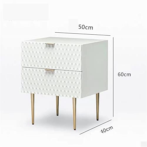 HIGOH Bedside Table Simple and Luxurious Bedside Table Bedroom Furniture Bedside Table Living Room Storage Cabinet