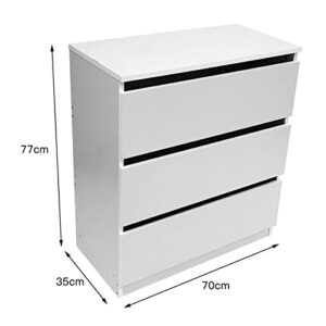 HIGOH Bedside Table Three-Layer Chest of Drawers Bedside Table Bedside Table with 3 Drawers Storage Storage Bedroom Cabinet