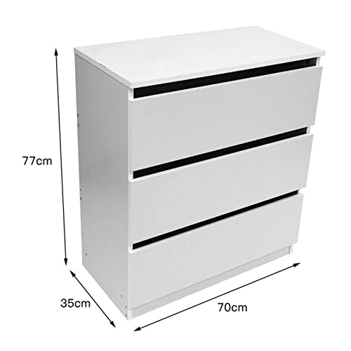 HIGOH Bedside Table Three-Layer Chest of Drawers Bedside Table Bedside Table with 3 Drawers Storage Storage Bedroom Cabinet