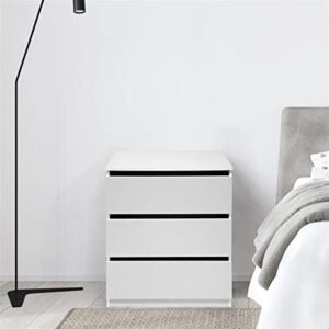 HIGOH Bedside Table Three-Layer Chest of Drawers Bedside Table Bedside Table with 3 Drawers Storage Storage Bedroom Cabinet