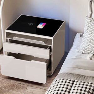 HIGOH Bedside Table Smart Home Side Bed Bedside Table Furniture Bedside Table Bedside Table with Drawers