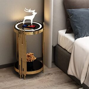 HIGOH Bedside Table Bedroom Cabinet Modern Minimalist Living Room Bedside Cabinet Storage Bedside Cabinet Furniture