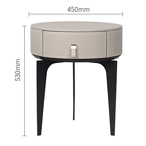 HIGOH Bedside Table Round Bedside Cabinet Creative Small Bedroom Cabinet Living Room Drawer Bedside Cabinet Bedroom Furniture