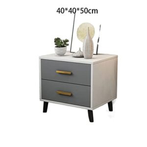 HIGOH Bedside Table Bedside Table Household Gray Bedside Cabinet Simple Wooden Small Cabinet Locker Simple Bedroom Mini (Color : C, Size : 40 * 40 * 50cm)