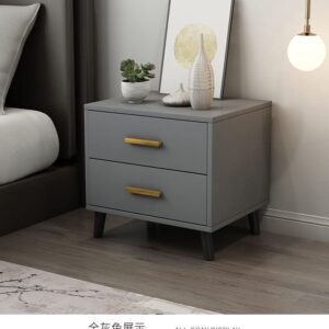 HIGOH Bedside Table Bedside Table Household Gray Bedside Cabinet Simple Wooden Small Cabinet Locker Simple Bedroom Mini (Color : C, Size : 40 * 40 * 50cm)