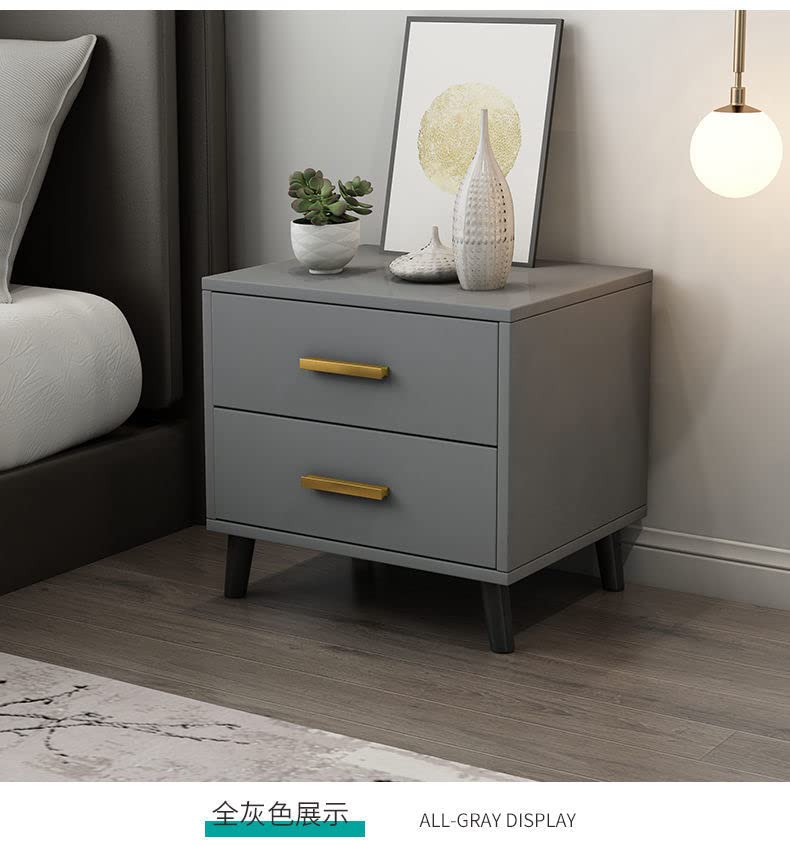 HIGOH Bedside Table Bedside Table Household Gray Bedside Cabinet Simple Wooden Small Cabinet Locker Simple Bedroom Mini (Color : C, Size : 40 * 40 * 50cm)