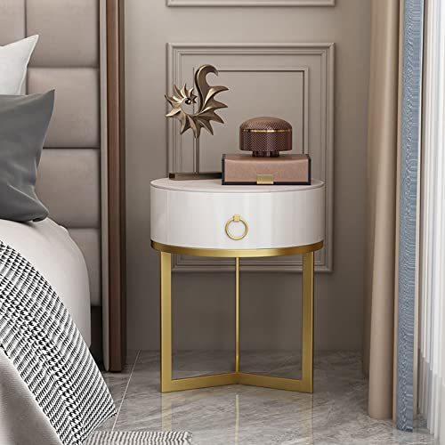 HIGOH Bedside Table Living Room Furniture Bedside Table Modern Minimalist Bedroom Hotel Nightstands Small Apartment Dormitory Storage Cabinet