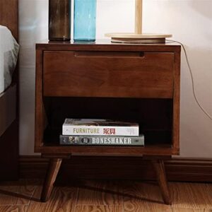 HIGOH Bedside Table Solid Wood Bedside Table Bedside Table Locker Bedroom Bedside Table