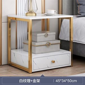 HIGOH Bedside Table Bedroom Bedside Table Home Side Cabinet Living Room Bedside Storage Small Cabinet (Color : 2, Size : Small)