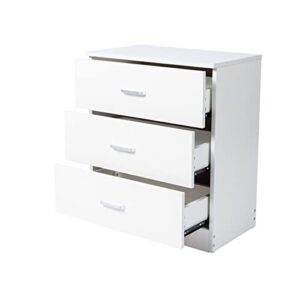 HIGOH Bedside Table Bedroom Furniture Bedside Table Dresser with 3 Storage Drawers