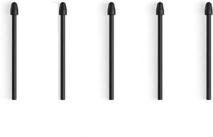 hgwalp 5pcs tips nibs kit for remarkable marker/marker plus/kindle scribe pen2 pro, max lumi2, note air2, note5, nova air c stylus, (black)