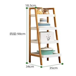 GELTDN 4 Shelf Bookcase, Multifunctional Ladder-Shaped Plant Flower Stand Rack Bookrack Storage Shelves, Perfect Storage, for Home Office Use